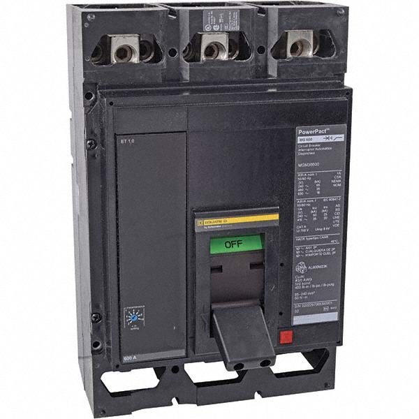 Square D - 600 Amp, 3 Pole, Panel Mount Molded Case Circuit Breaker ...