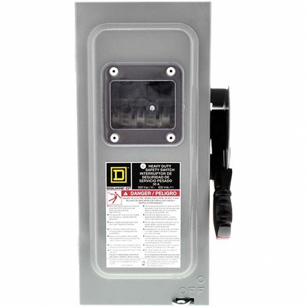 Square D - 30 Amp, 600 VAC, 3 Pole Fused Safety Switch - 56771447 - MSC ...