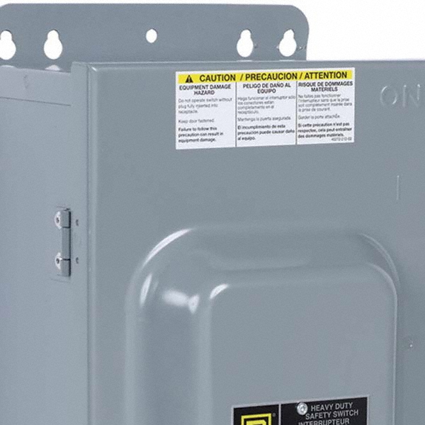 Square D - 100 Amp, 600 VAC, 3 Pole Fused Safety Switch - 56771470 ...