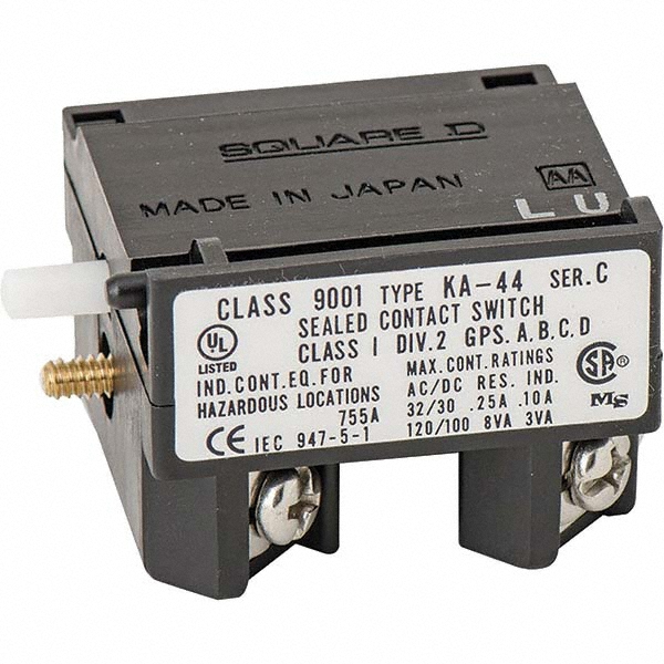 Schneider Electric - 2NO, 0.50 Amp, Electrical Switch Contact Block ...