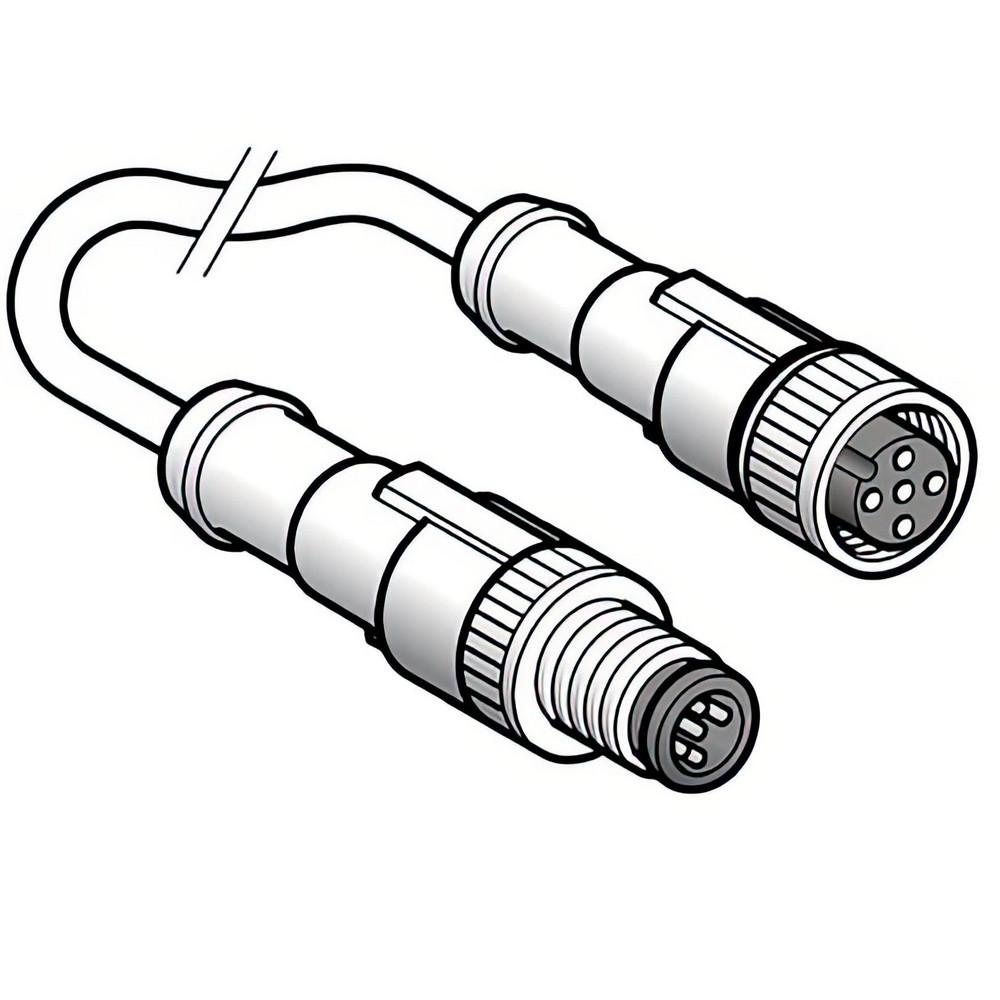 Telemecanique Sensors - 4 Amp, M12 5 Pin Female Straight (End 2), M12 5 ...