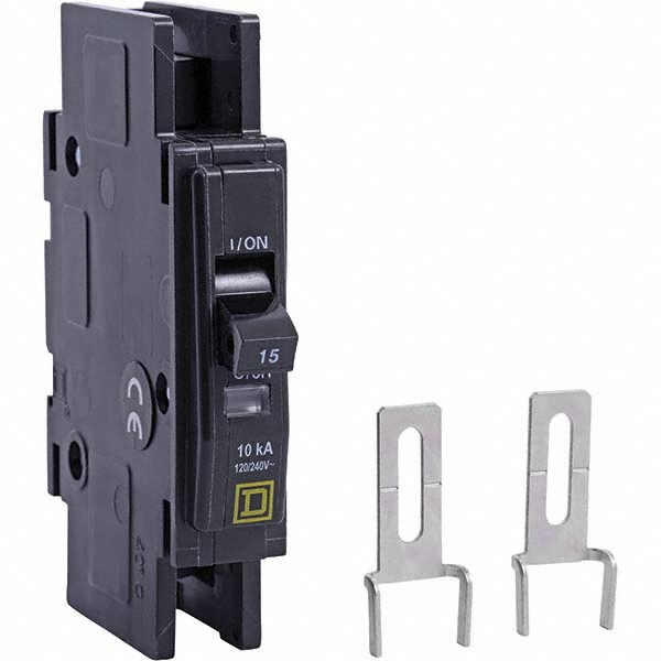 Square D - 20 Amp, 120/240 VAC, 1 Pole, DIN Rail Mounted, Flush Mount, Surface Mount Miniature ...