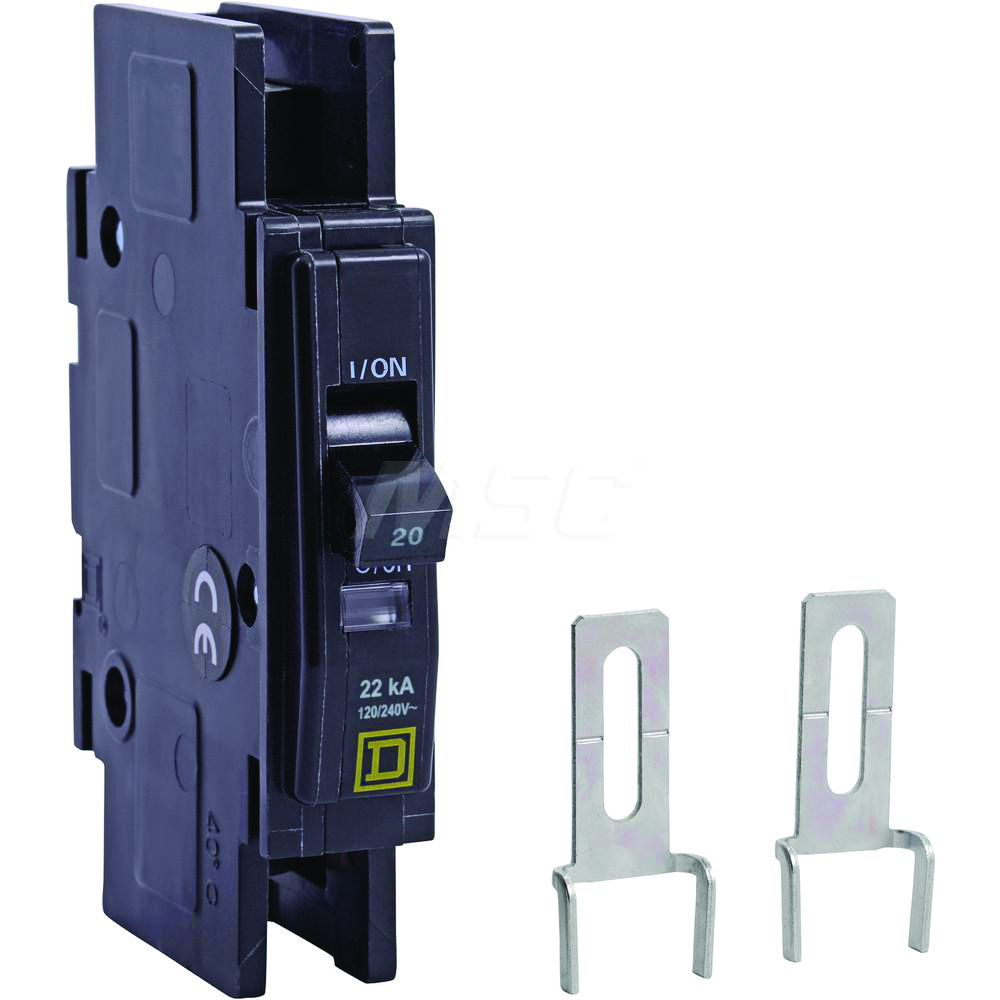 Square D - 20 Amp, 120/240 VAC, 1 Pole, DIN Rail Mounted, Flush Mount ...