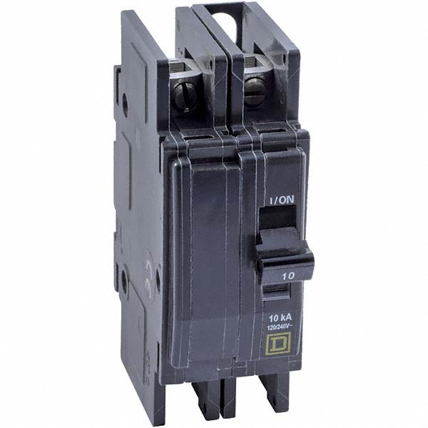 Square D - 10 Amp, 120/240 VAC, 2 Pole, DIN Rail Mounted, Flush Mount ...