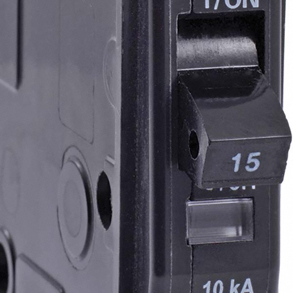 Square D - 15 Amp, 120/240 VAC, 1 Pole, DIN Rail Mounted, Flush Mount ...