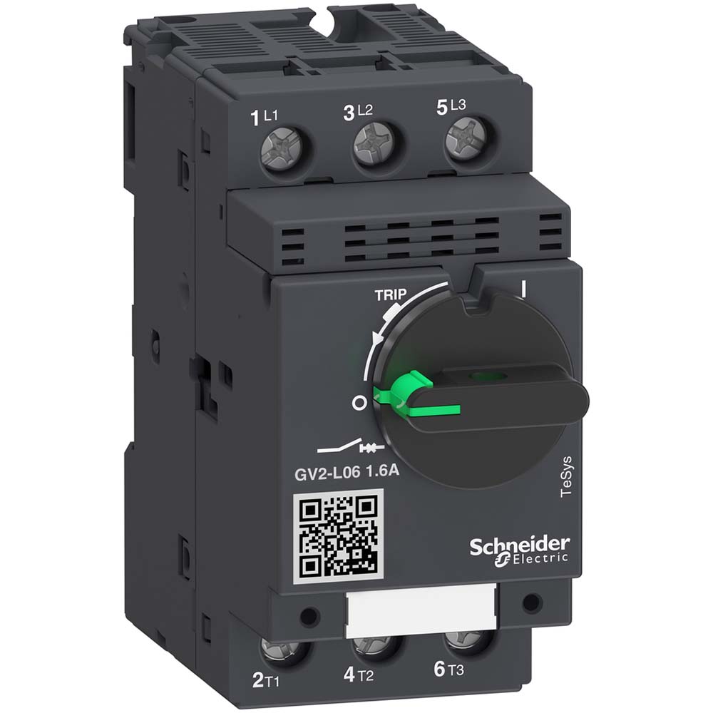 Schneider Electric - 1.60 Amp, 690 VAC at 50/60 Hz, 3 Pole, Bolt On ...