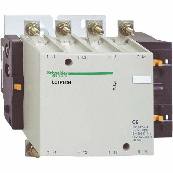 Schneider Electric - 4 Pole, 600 Coil VAC, 150 Amp, IEC Contactor ...