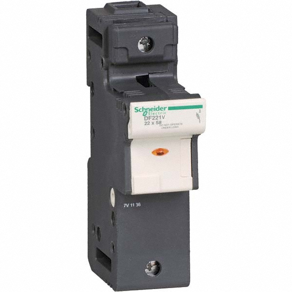 Schneider Electric - 1 Pole, 600 Volt, 125 Amp, DIN Rail Mount Fuse ...
