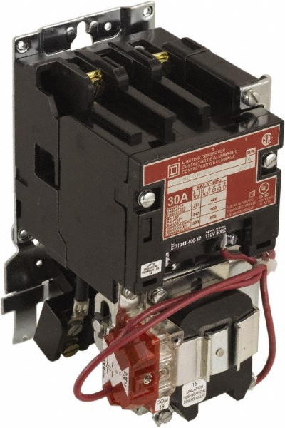 Square D - No Enclosure, 2 Pole, Mechanically Held Lighting Contactor ...