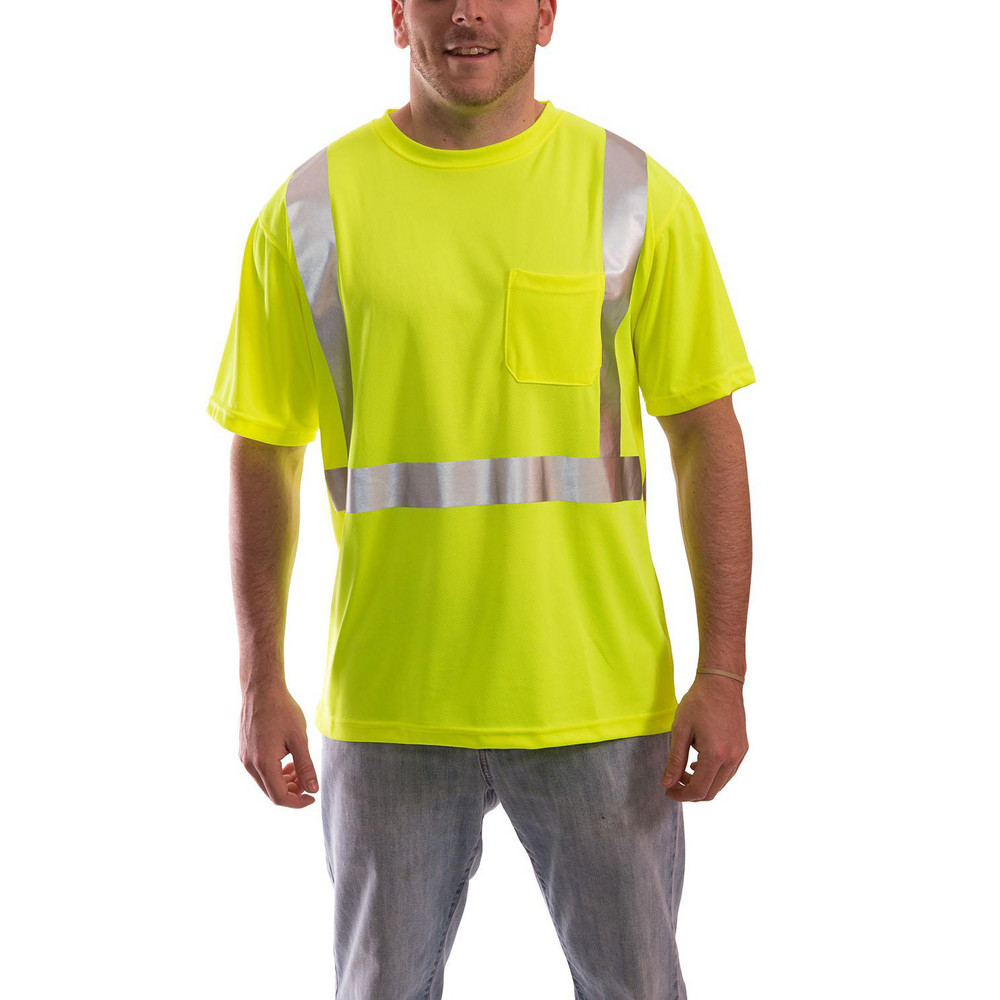 Tingley - Work Shirt: Hi-Visibility, 2X-Large, Polyester, Fluorescent ...