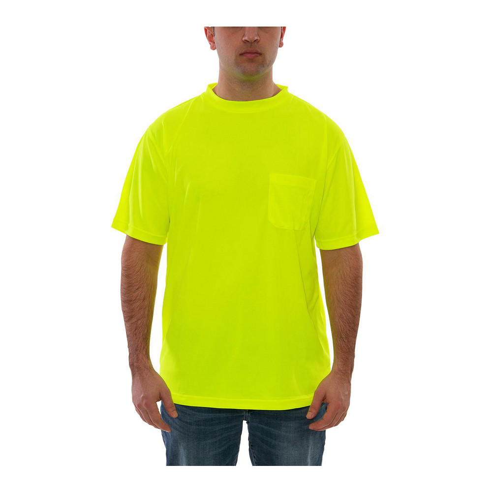 Tingley - Work Shirt: Hi-Visibility, 3X-Large, Polyester, Fluorescent ...