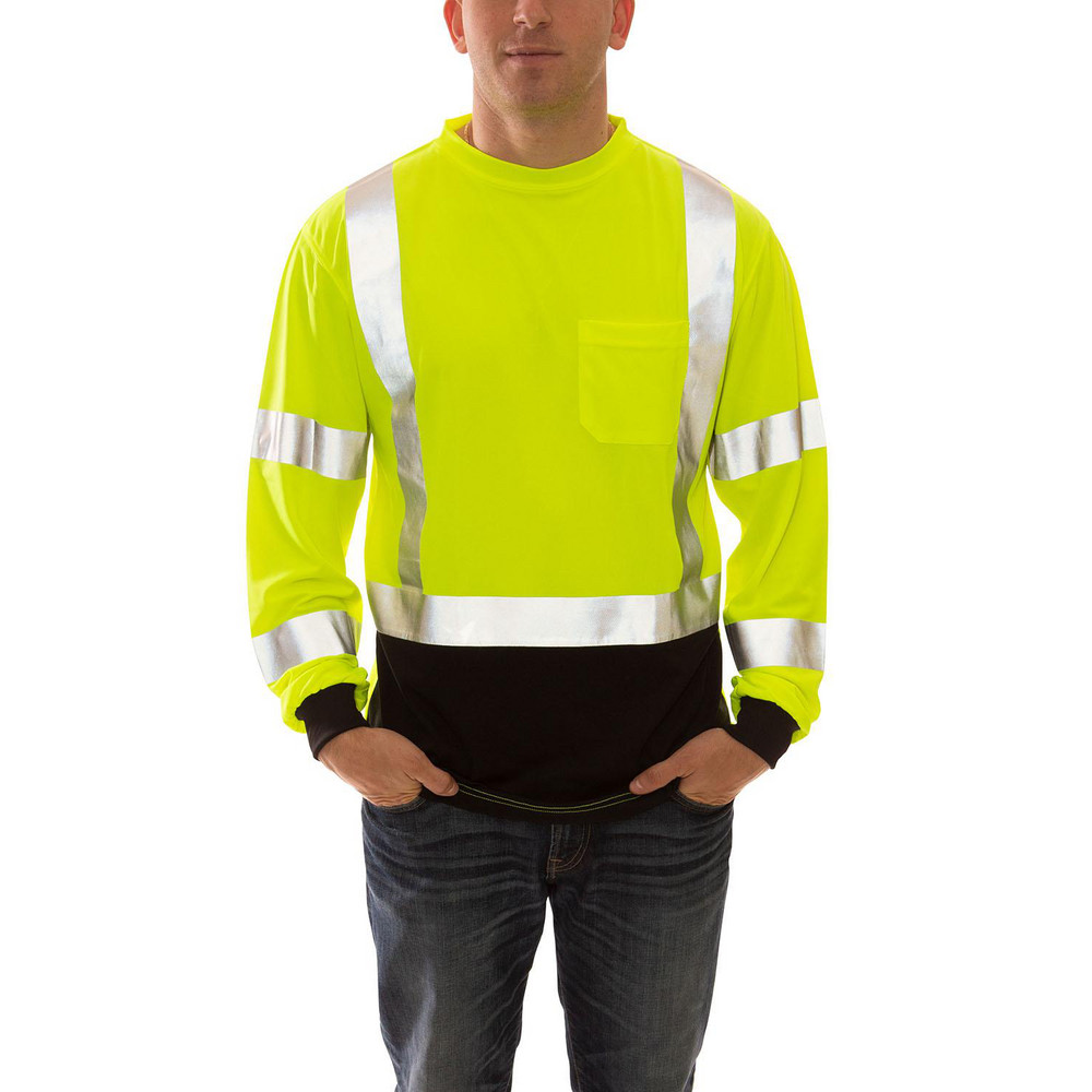 Tingley - Work Shirt: Hi-Visibility, 5X-Large, Polyester, Black ...