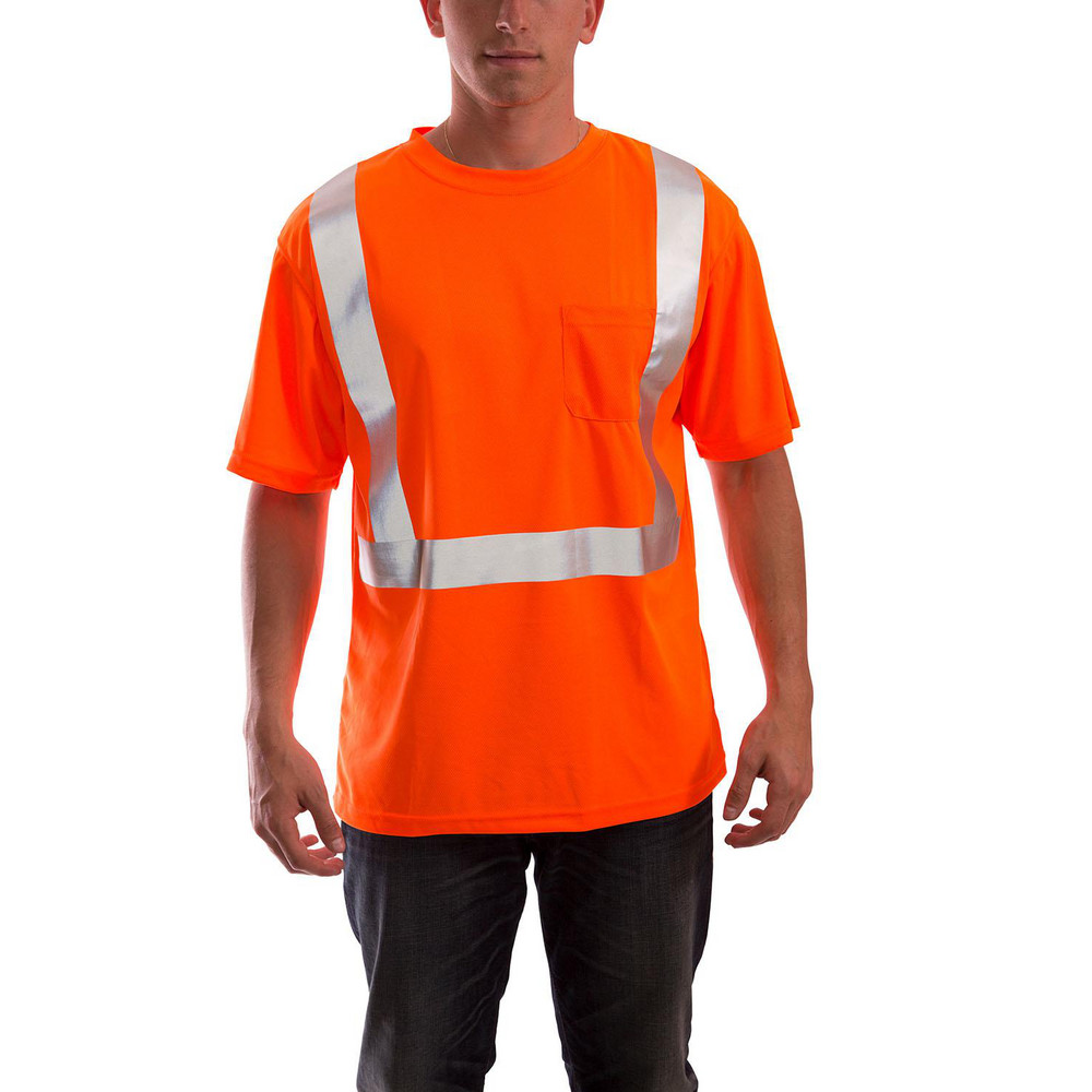 Tingley - Work Shirt: Hi-Visibility, Medium, Polyester, Fluorescent ...