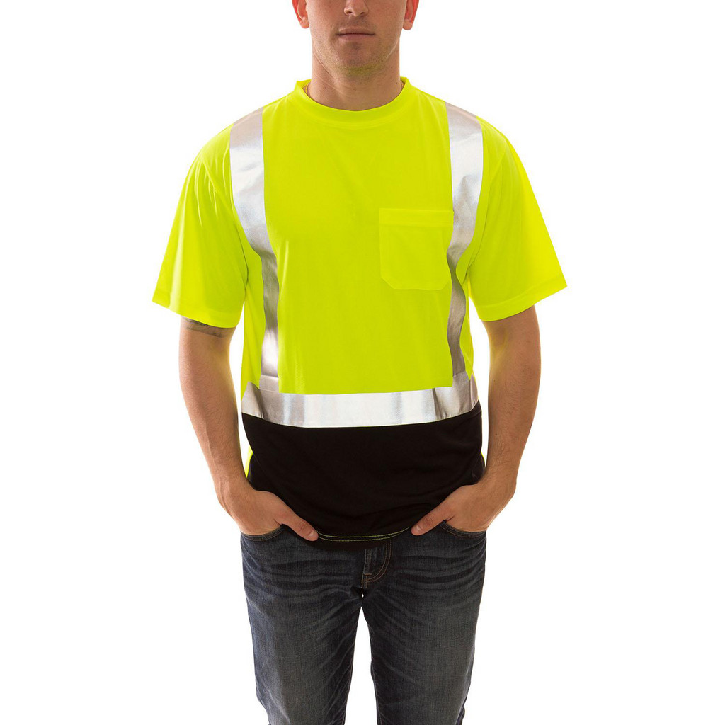 Tingley - Work Shirt: Hi-Visibility, X-Large, Polyester, Black ...
