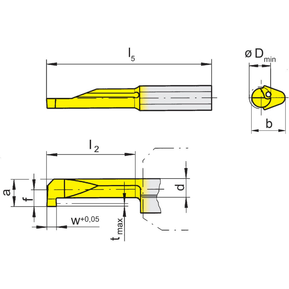 HORN - Grooving Insert: R105.0100.1.5 TH35, Carbide | MSC Direct