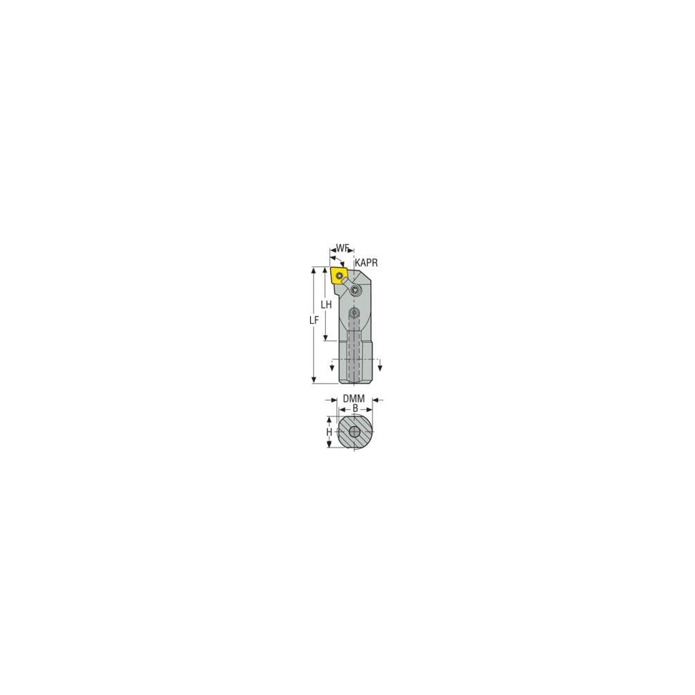 Seco - Indexable Boring Bar: A16-MCLNR-4, 1.2800" Min Bore, Right Hand ...