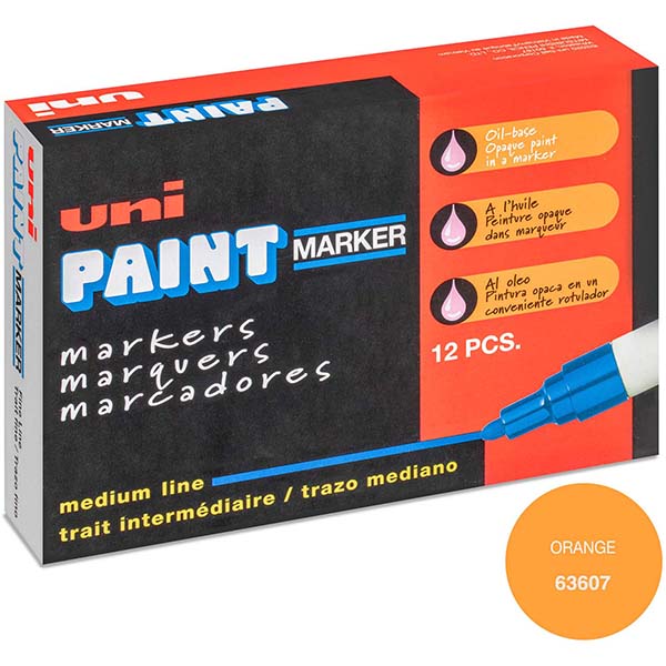 Uni-Ball - Orange Paint Marker - 57171365 - MSC Industrial Supply