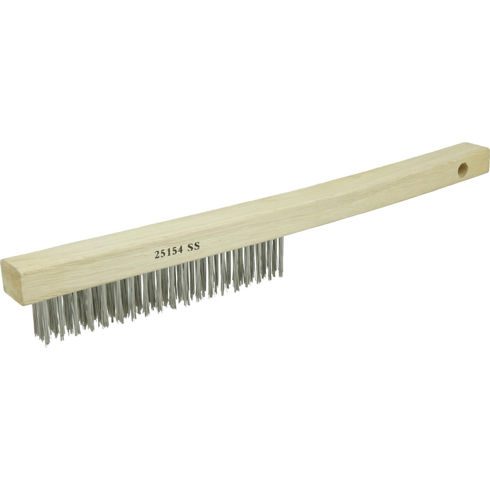 Weiler - Scratch Brush: 3 Row, 19 Column, Stainless Steel | MSC Direct