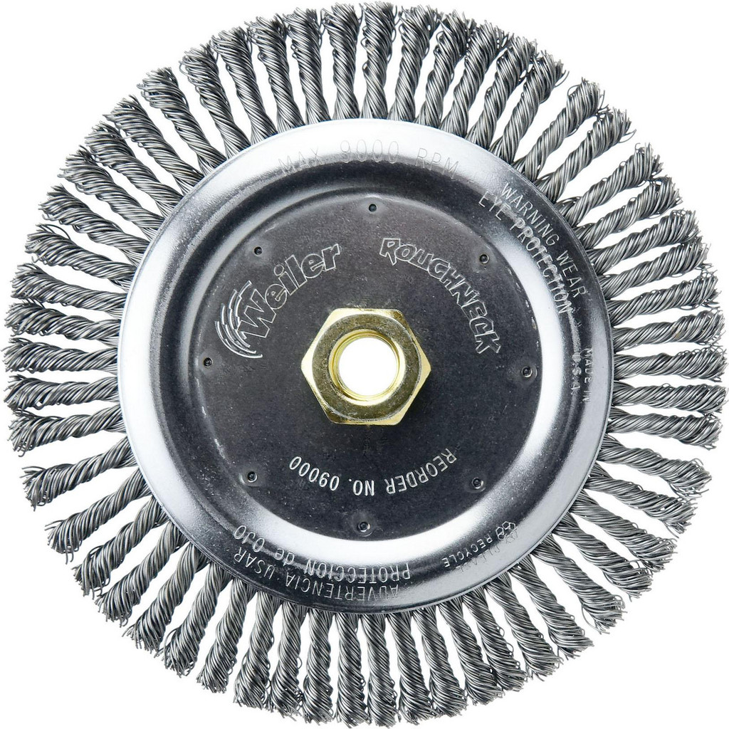 Weiler - Wheel Brush: 7" Wheel Dia, 3/16" Face Width, 0.0200" Wire Dia ...