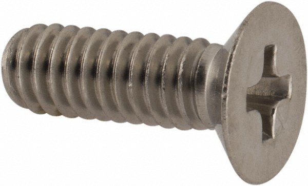 Value Collection - Machine Screw: #8-32, 1/2" Overall Length, Flat Head ...