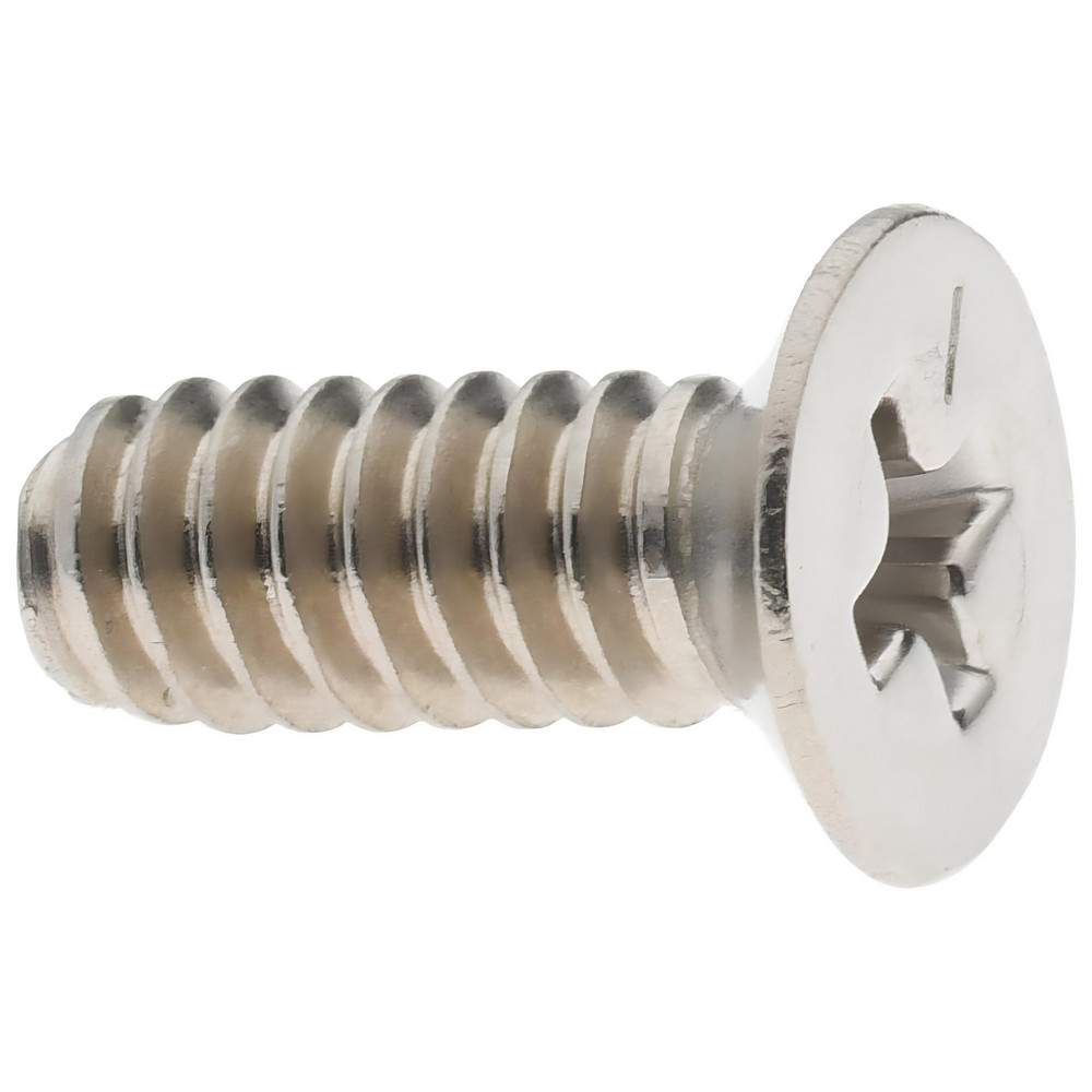 Value Collection - Machine Screw: #10-24, 1/2" Overall Length, Flat ...