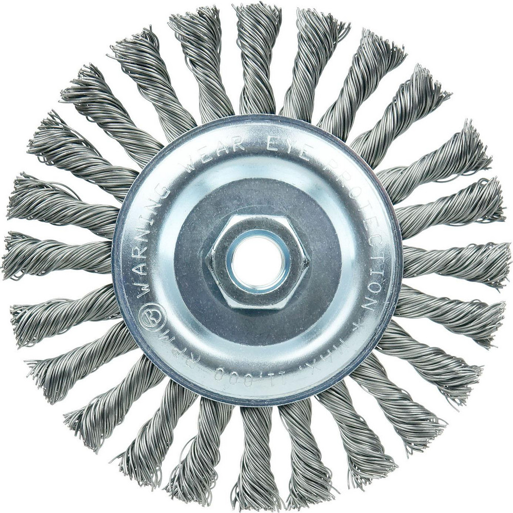 Weiler - Wheel Brush: 6" Wheel Dia, 3/4" Face Width, 0.0250" Wire Dia ...