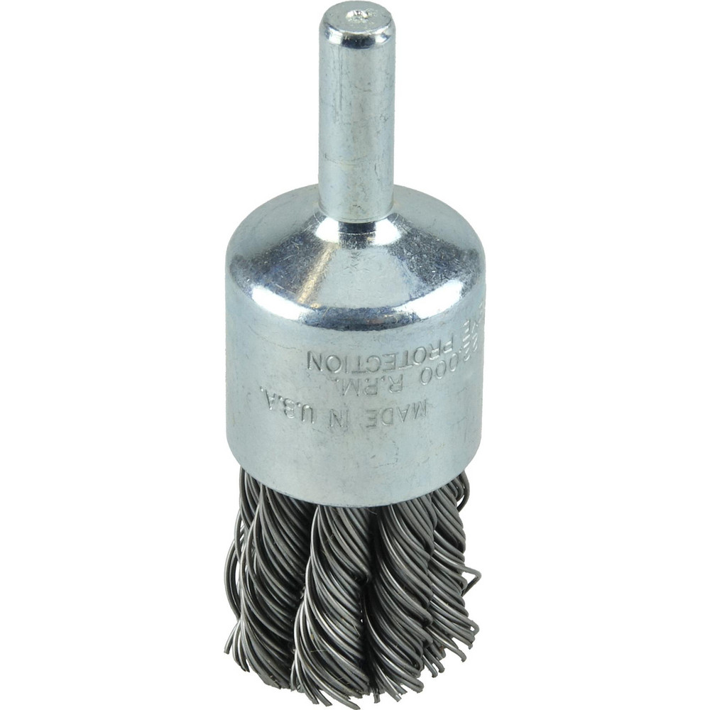 Weiler - End Brush: 1-1/8" Dia, Steel, Knotted Wire | MSC Direct