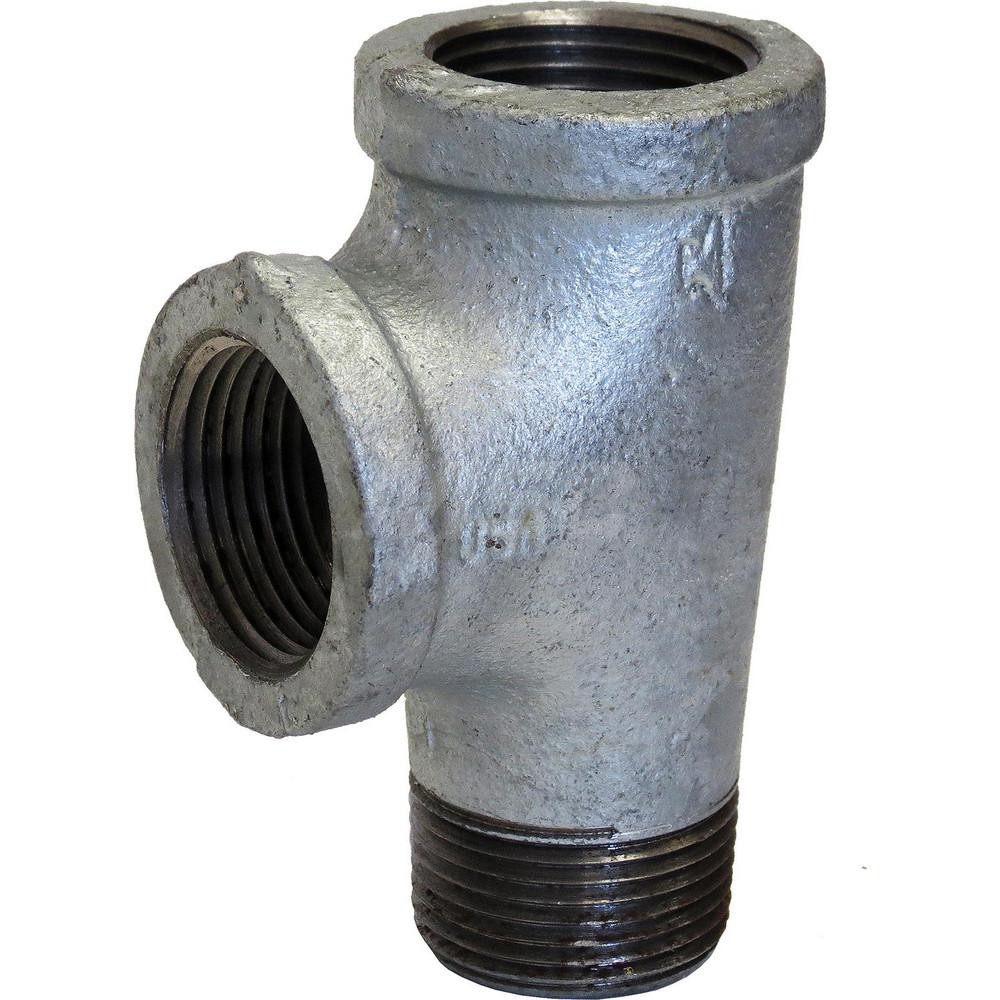 Anvil - Black Tee: 1/4", 150 psi, Thread x Thread | MSC Direct
