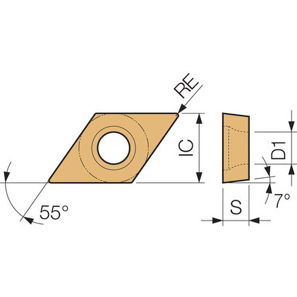 Kyocera - Turning Insert: DCMT3251MQ CA6525, Carbide | MSC Direct