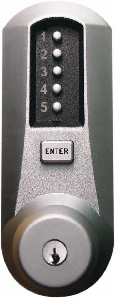 Kaba Access - Push-Button Lock with Key-in Lever Cylinder Lever Lockset for 1-3/8 to 2-1/4 ...