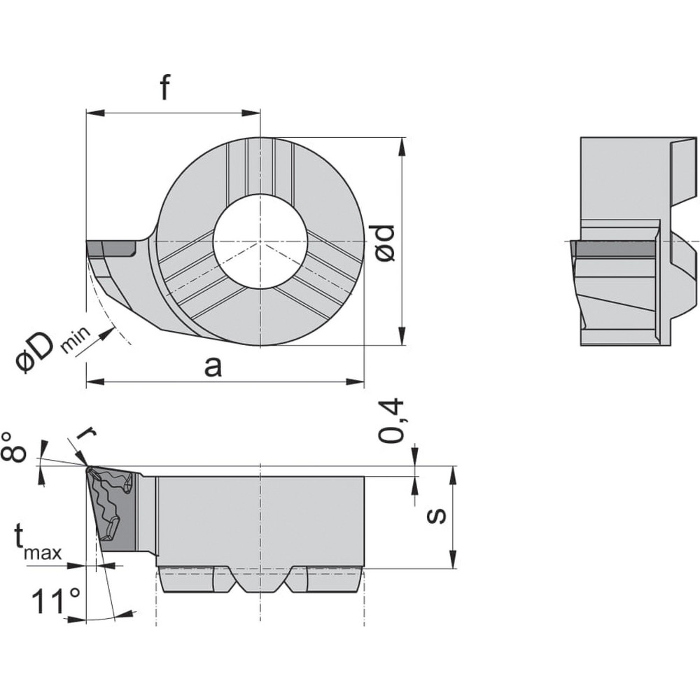 HORN - Boring Inserts: Insert Style: R111; Insert Size Code: 1004 ...