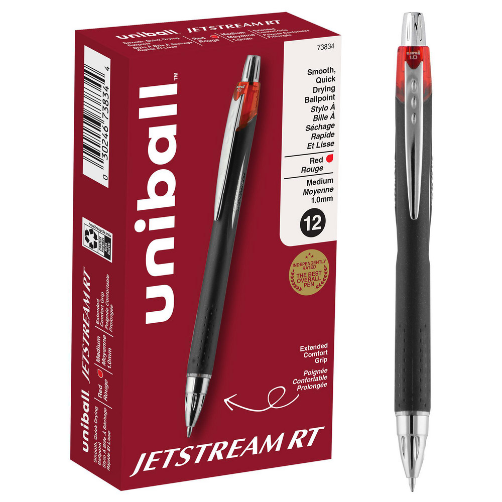 Uni-Ball - Retractable Pen: 1 mm Tip, Red Ink | MSC Direct