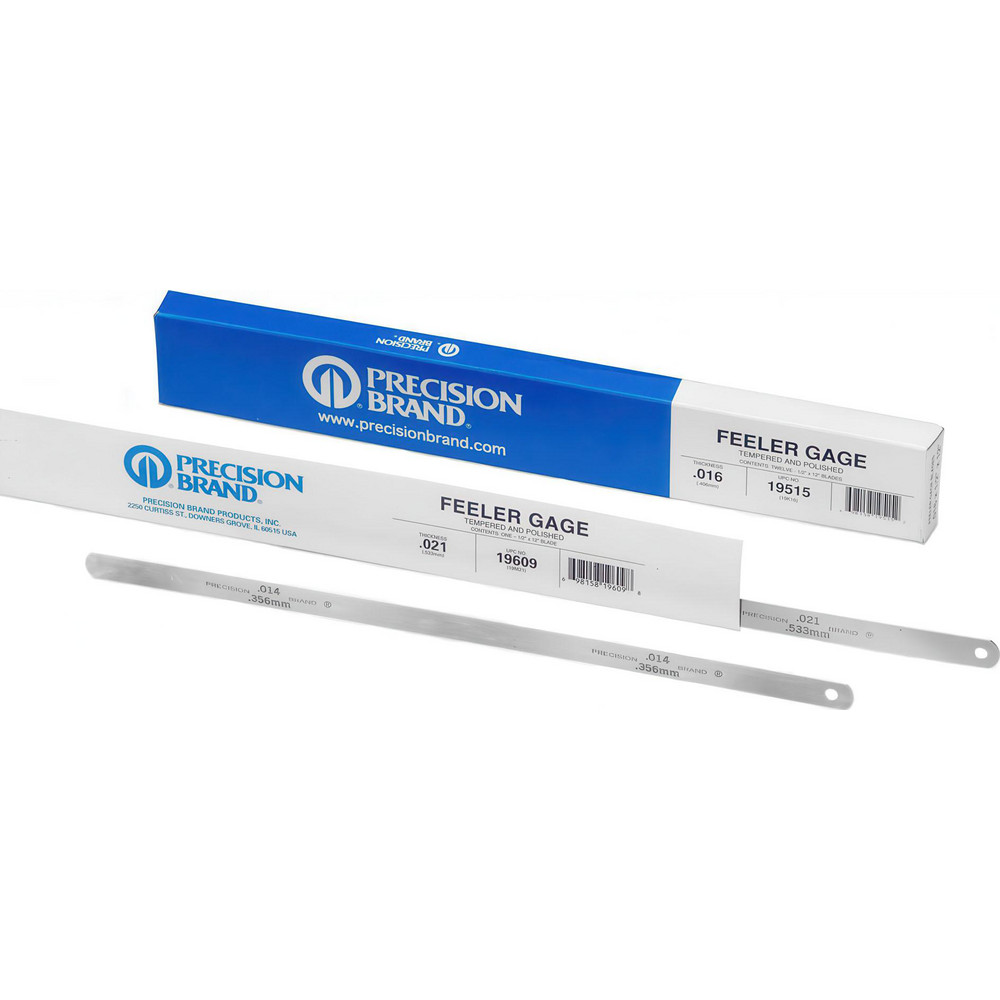 Precision Brand - Feeler Gages: Thickness (Decimal Inch - 4 Decimals ...