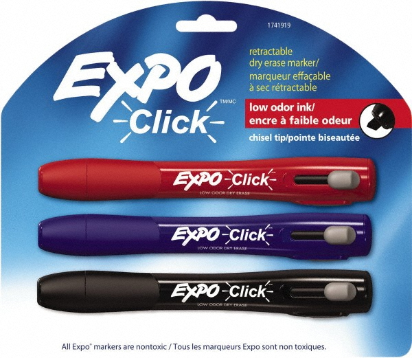 Expo - RTRCT CHSL ASSRTD 3/PK RETRACT DRY ERASE MKR | MSC Direct