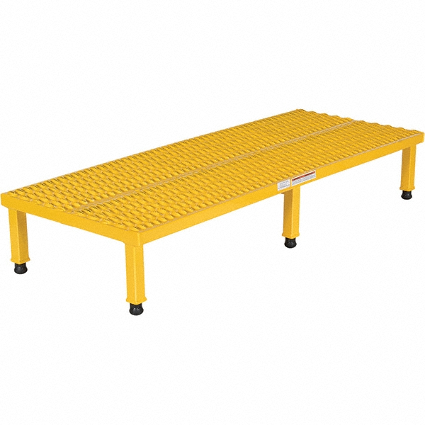 Vestil - Step Stand Stool: 9" OAH, 24" OAW, 1 Step, Steel, Yellow | MSC ...