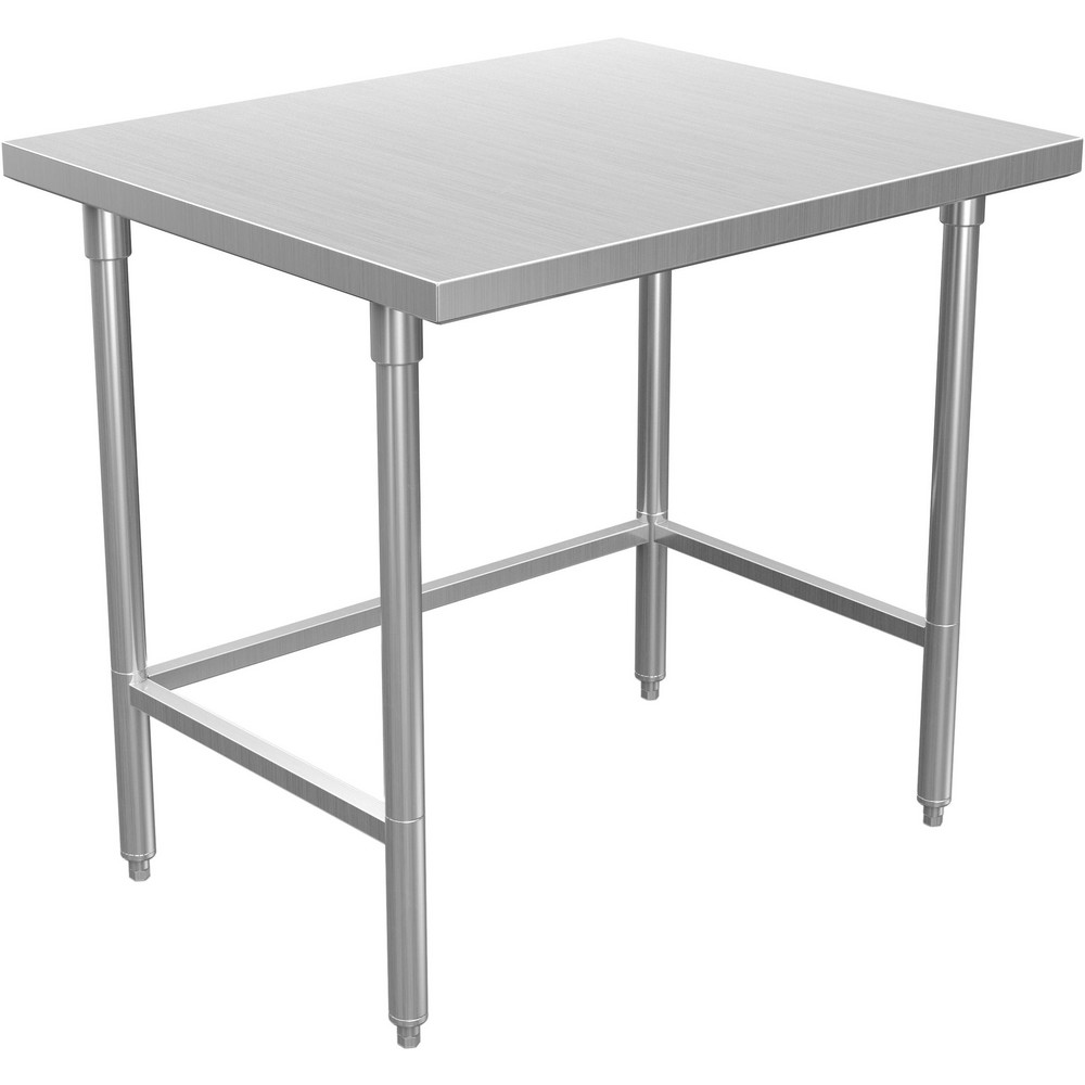 Win-Holt - Work Table with 3-Sided Frame: 36" Wide, 30" Deep, 33-1/2 to ...