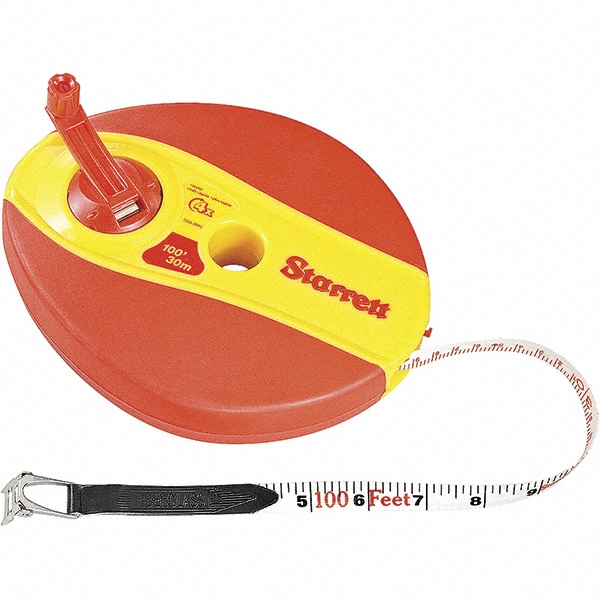 Starrett - 100' x 1/2" Yellow Blade Tape Measure - 57579427 - MSC ...