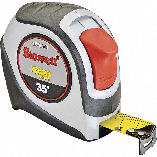 Starrett - Tape Measure: 35' Long, 1-1/16" Width, Yellow Blade | MSC Direct