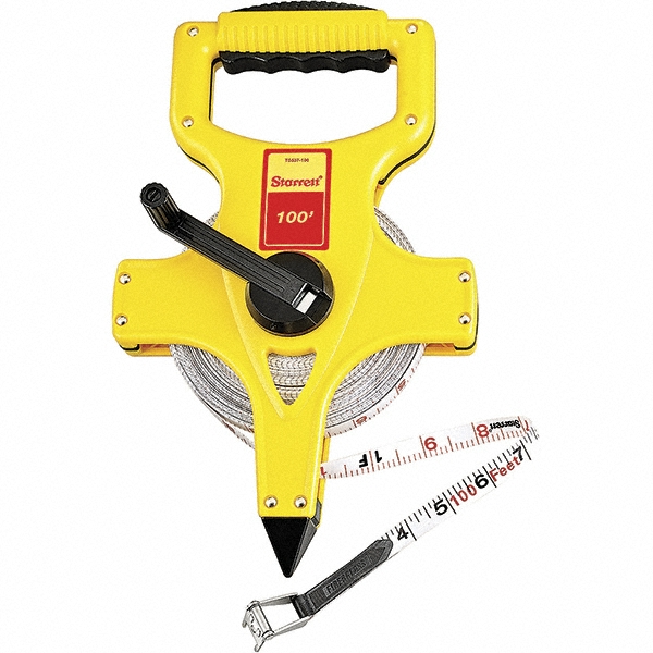Starrett - 100' x 1/2" Yellow Blade Tape Measure - 57582025 - MSC ...