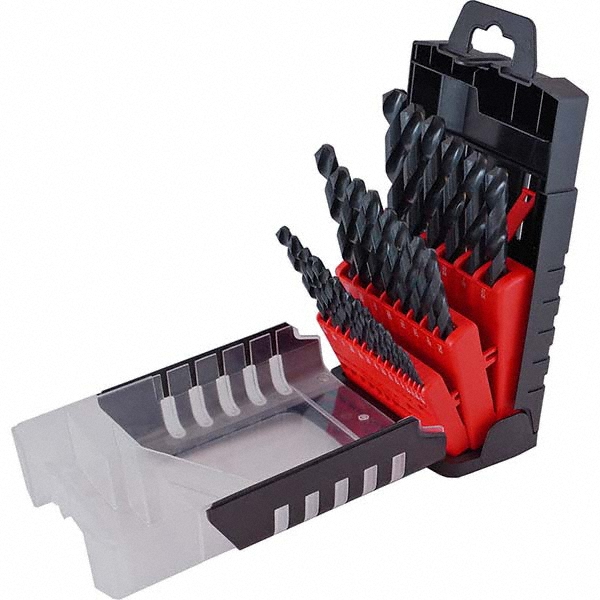 Cle-Force - Drill Bit Set: Jobber Length Drill Bits, 29 Pc, 0.0625" to ...