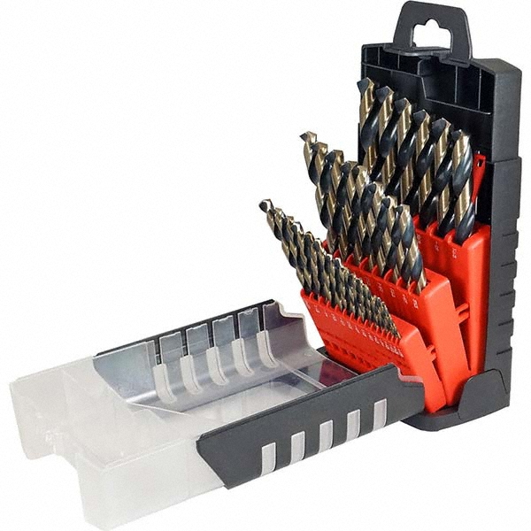 Cle-Force - Drill Bit Set: Jobber Length Drill Bits, 29 Pc, 0.0625" to ...