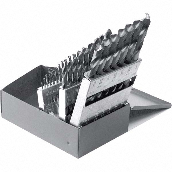 Chicago-Latrobe - Drill Bit Set: Jobber Length Drill Bits, 29 Pc, 0. ...