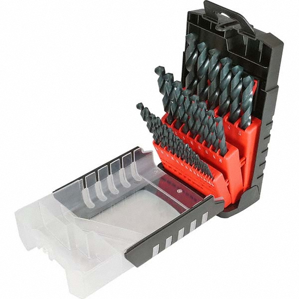 Cle-Force - Drill Bit Set: Jobber Length Drill Bits, 29 Pc, 0.0625" to ...
