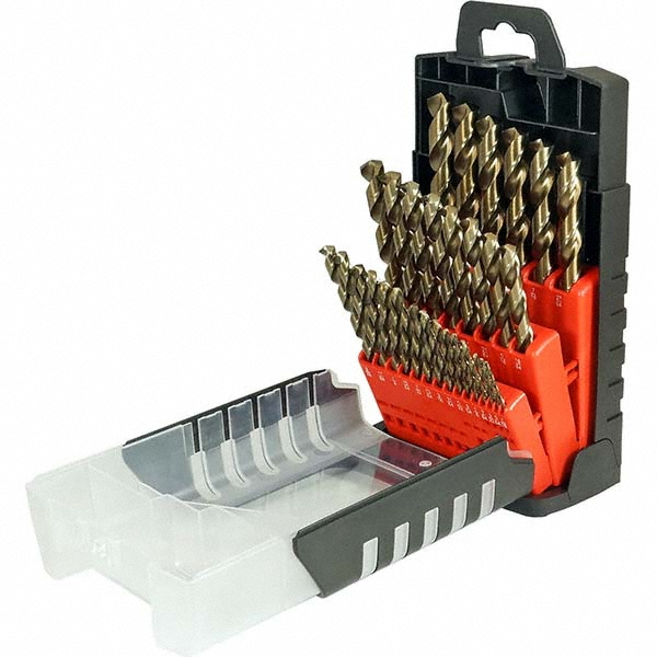 Cle-Force - Drill Bit Set: Jobber Length Drill Bits, 29 Pc, 0.0625" to ...