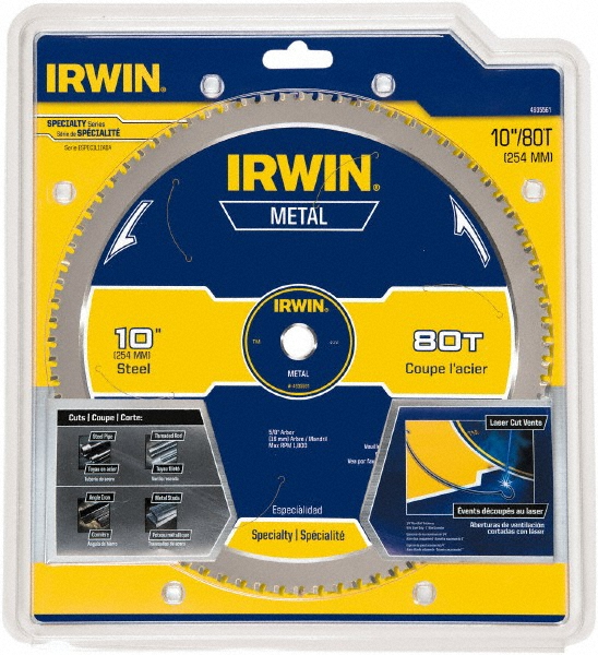Irwin Blades - Wet & Dry Cut Saw Blade: 10" Dia, 5/8" Arbor Hole, 0.079 ...