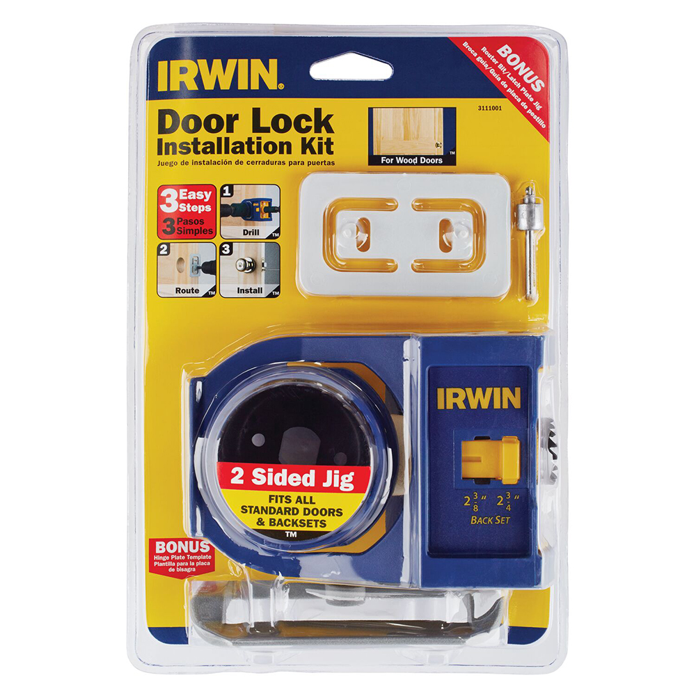 Irwin Blades - Door-Lock Installation Hole Saw Kit: 7 Pc, 2-3/8 to 2-3/ ...
