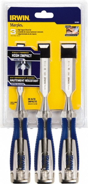 Irwin - Wood Chisel Set: 3 Pc, 1/2 - 1 in | MSC Direct