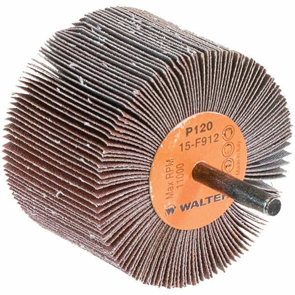 WALTER Surface Technologies - Mounted Flap Wheel: 3" Dia, 2" Face Width ...