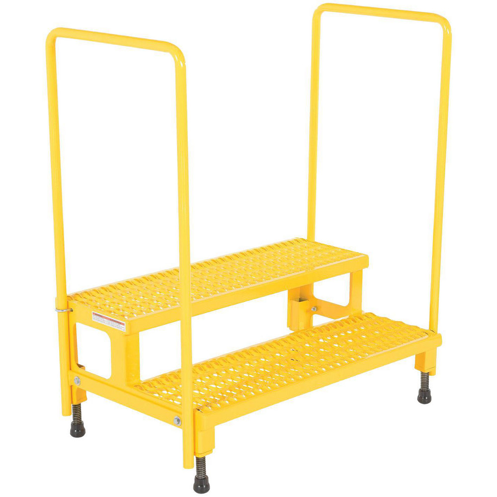Vestil - 1-Steps Steel Adjustable Height Step Platform: 500 lb Capacity ...