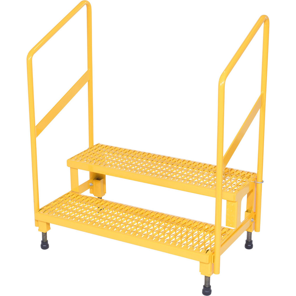 Vestil - 2-Step Steel Adjustable Height Step Platform: 500 lb Capacity ...